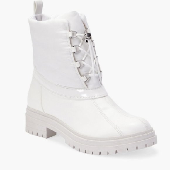 JustFab | Shoes | Kelly Waterresistant Puffer Combat Boot | Poshmark